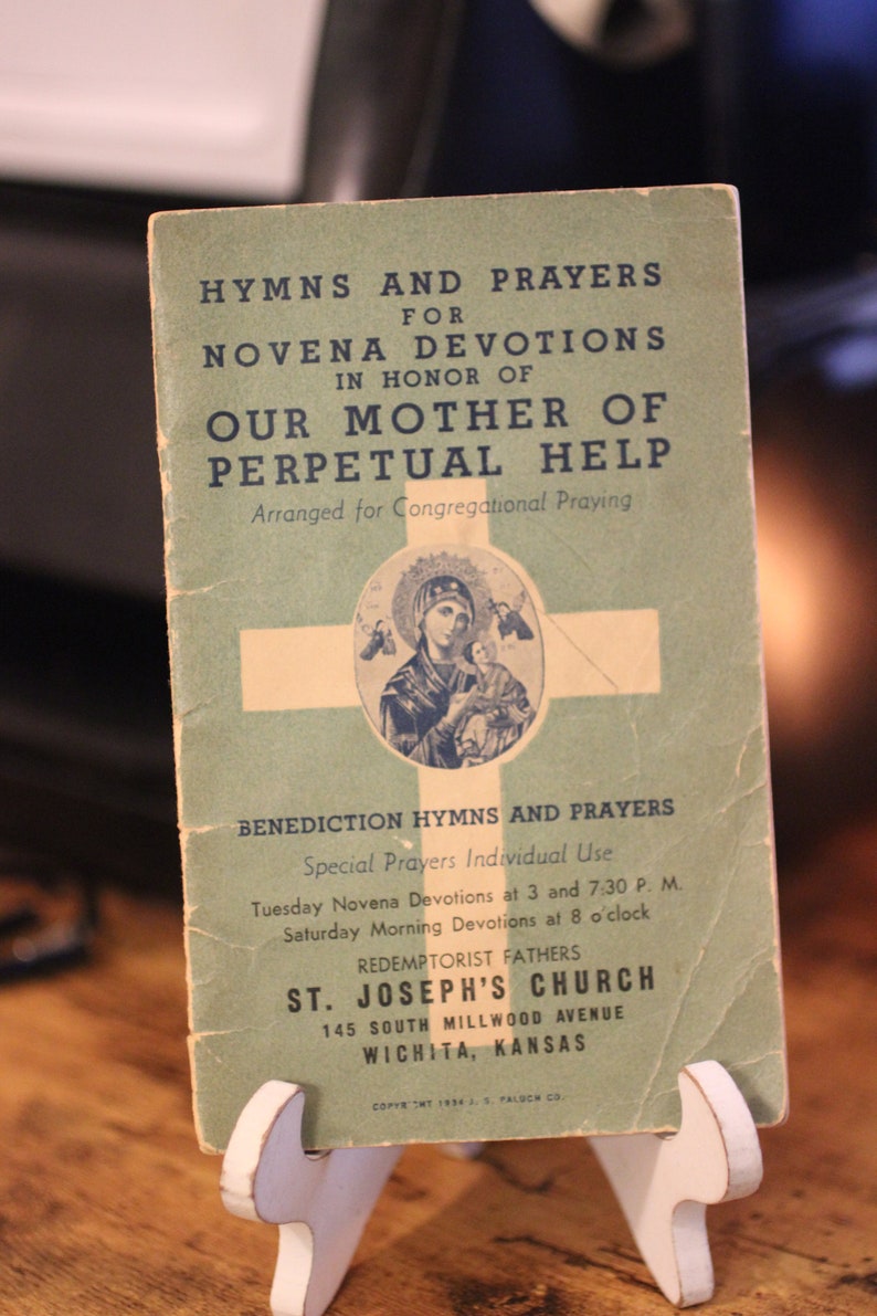 1934 Hymns and Prayers for Novena Devotions in Honor of Our Mother of ...