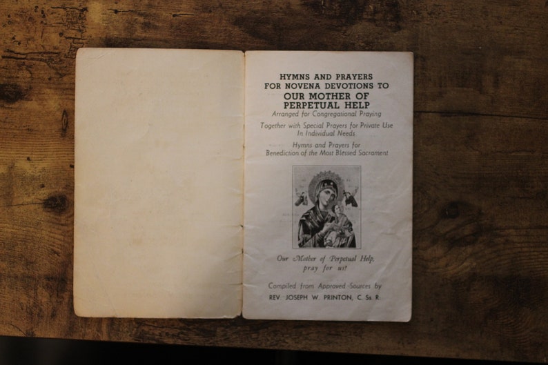 1934 Hymns and Prayers for Novena Devotions in Honor of Our Mother of ...