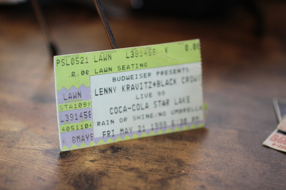 1999 Lenny Kravitz & Black Crowes Live 99 Ticket Stub - May 21, 1999 ...