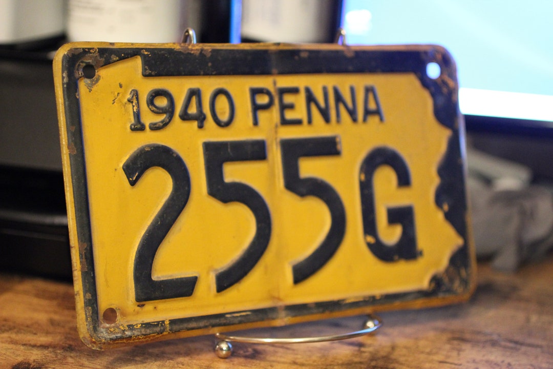 1940 Pennsylvania Licence Plate - Etsy