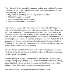 A Little House Birthday Little House on the Prairie Homeschool ...