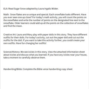 Sugar Snow Little House on the Prairie Homeschool Charlotte Mason ...