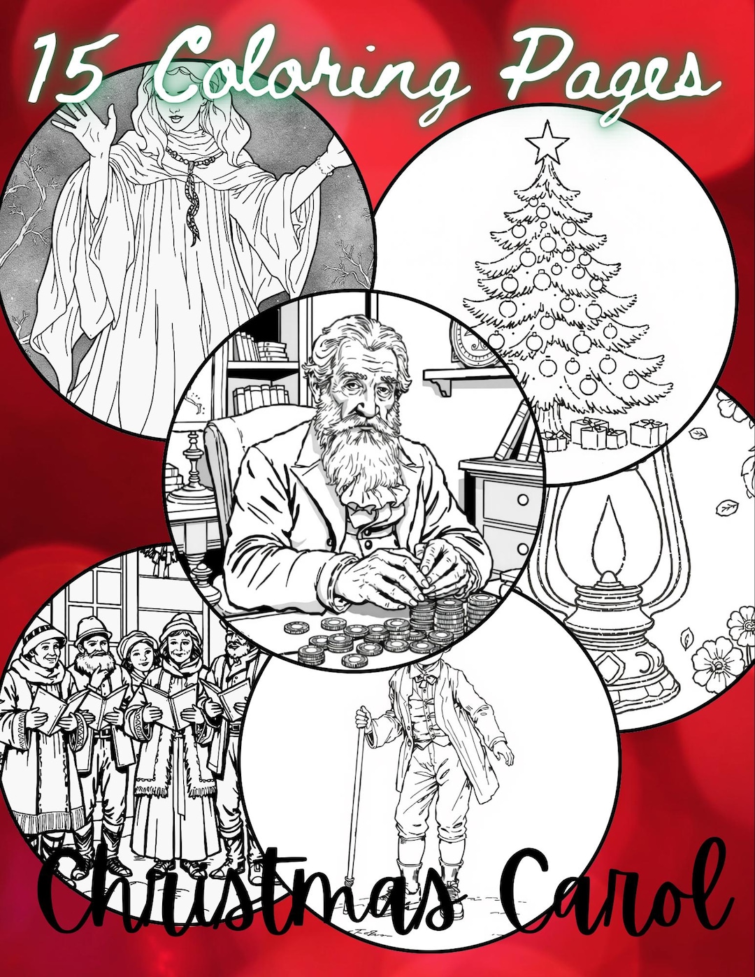 15 Christmas Carol by Charles Dickens Coloring Pages for All Ages - Etsy