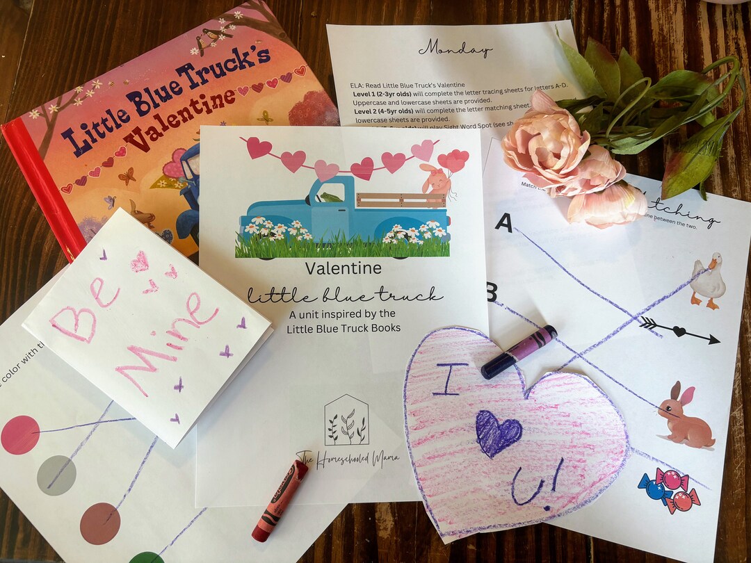 Little Blue Truck's Valentine Homeschool Curriculum for Toddler ...