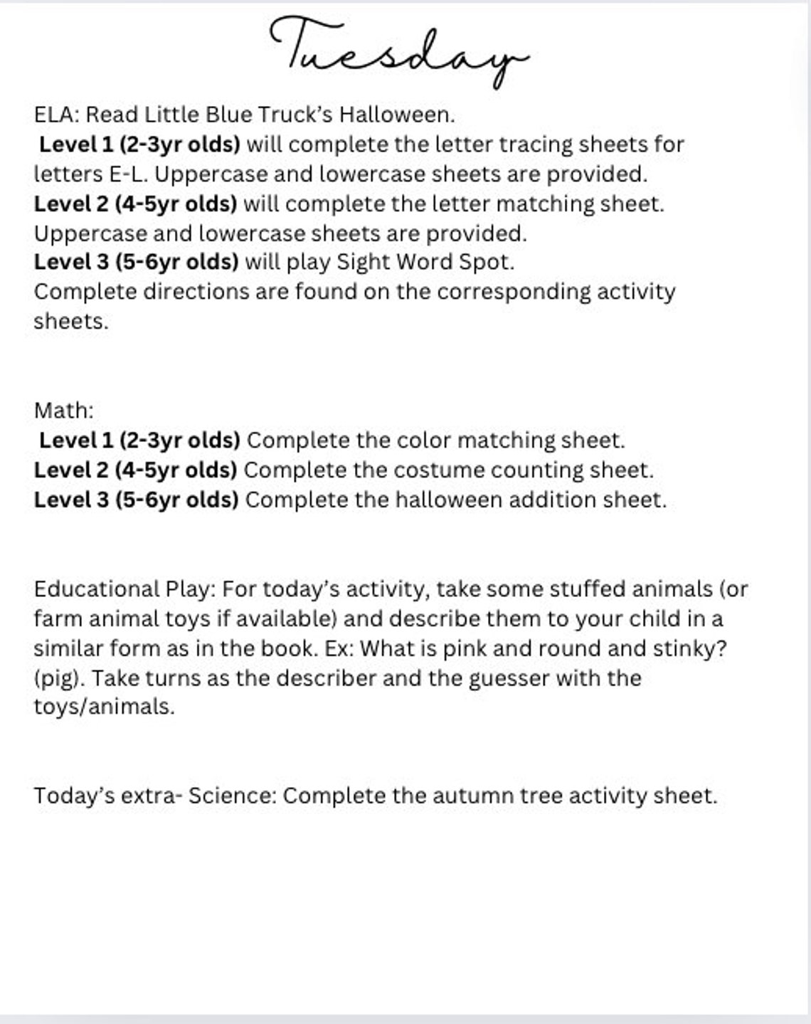 Little Blue Truck Halloween Homeschool Curriculum for Toddler Preschool ...