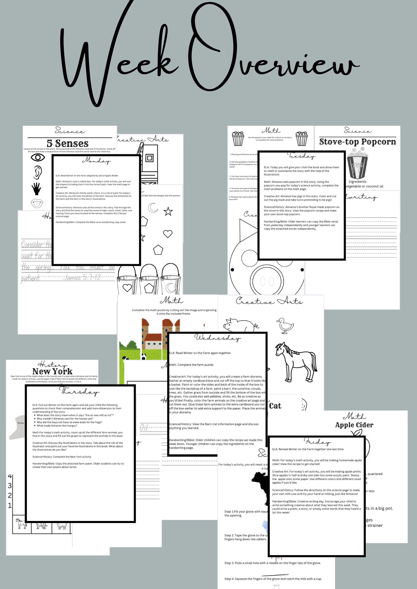 Winter on the Farm Farmer Boy Little House on the Prairie Homeschool ...