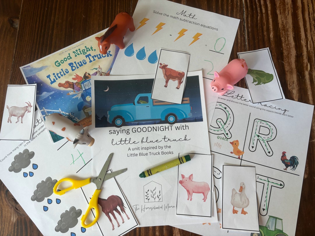 Little Blue Truck Goodnight Homeschool Curriculum for Toddler Preschool ...