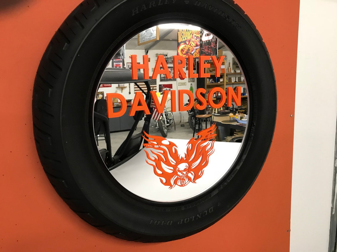 Motorcycle Tire Mirror - Etsy