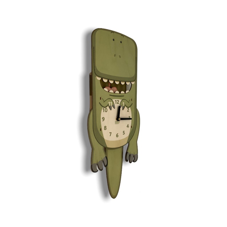 T-rex Pendulum Clock Dinosaur Nursery Decor Kids Clock - Etsy