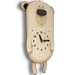 Polar Bear Pendulum Clock | Polar Bear Gift | Kids Clock | Arctic ...