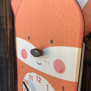Fox Pendulum Clock Woodland Nursery Decor Kids Clock - Etsy