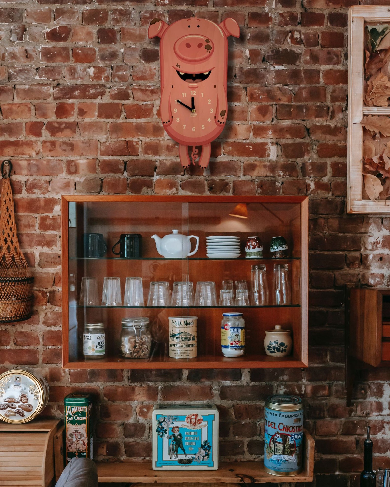 Pig Pendulum Clock | Pig Wall Clock | Farm Animal Decor | Pig Gifts ...