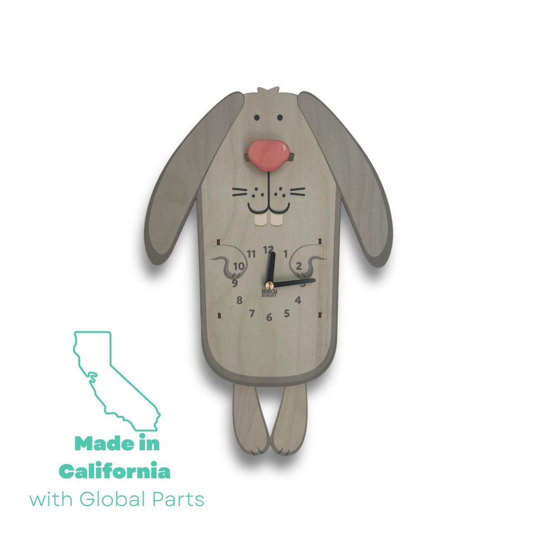 Rabbit Pendulum Clock | Bunny Clock | Easter Bunny | Gift for Bunny ...
