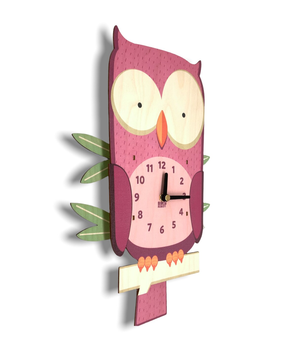 Owl Pendulum Clock Wall Clock Wall Decor Woodland - Etsy