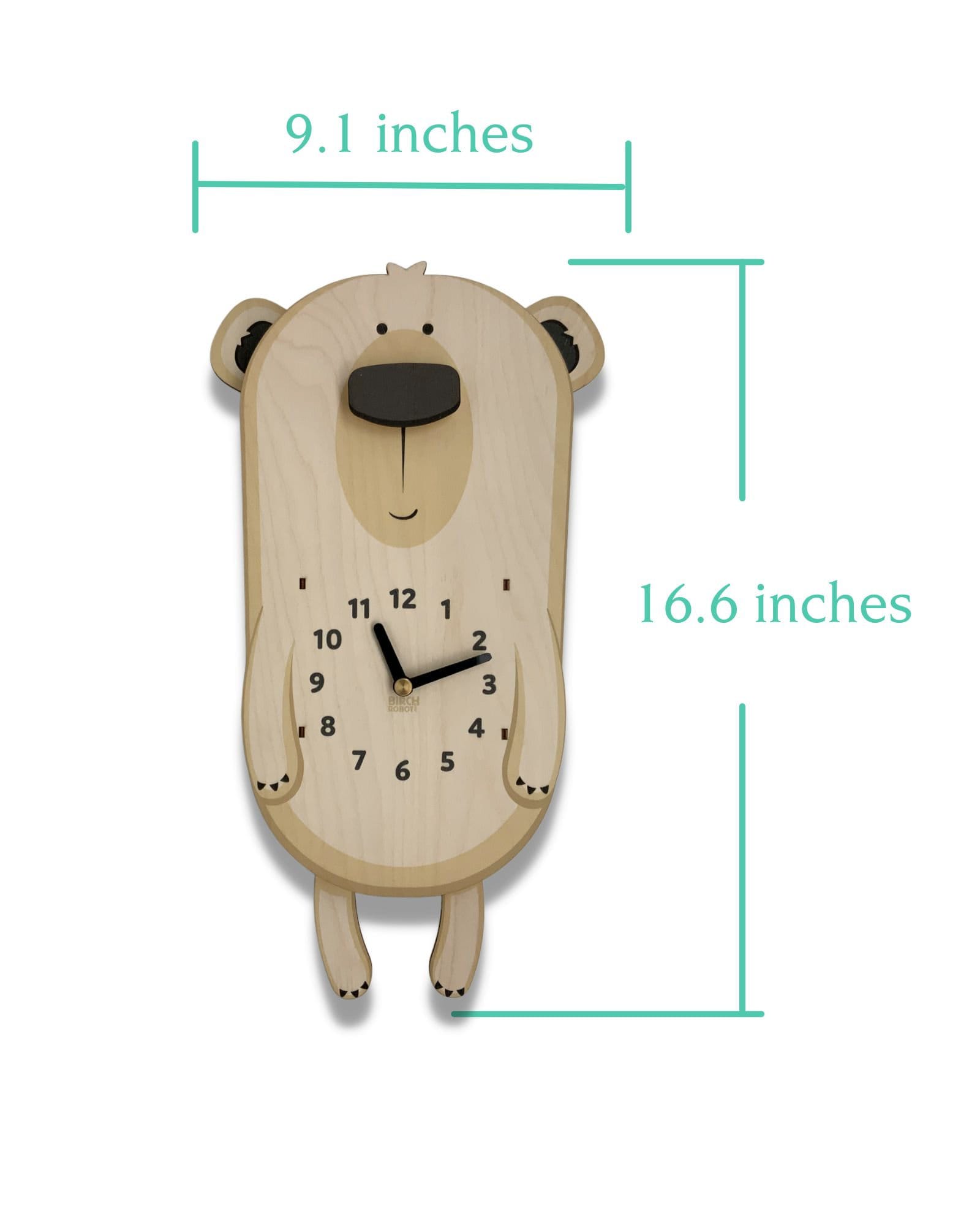 Polar Bear Pendulum Clock | Polar Bear Gift | Kids Clock | Arctic ...