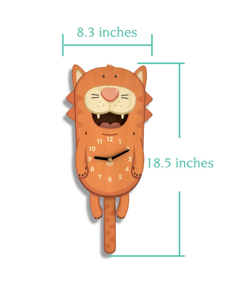 Cat Pendulum Clock Wall Clock Wall Decor for Baby Nursery - Etsy