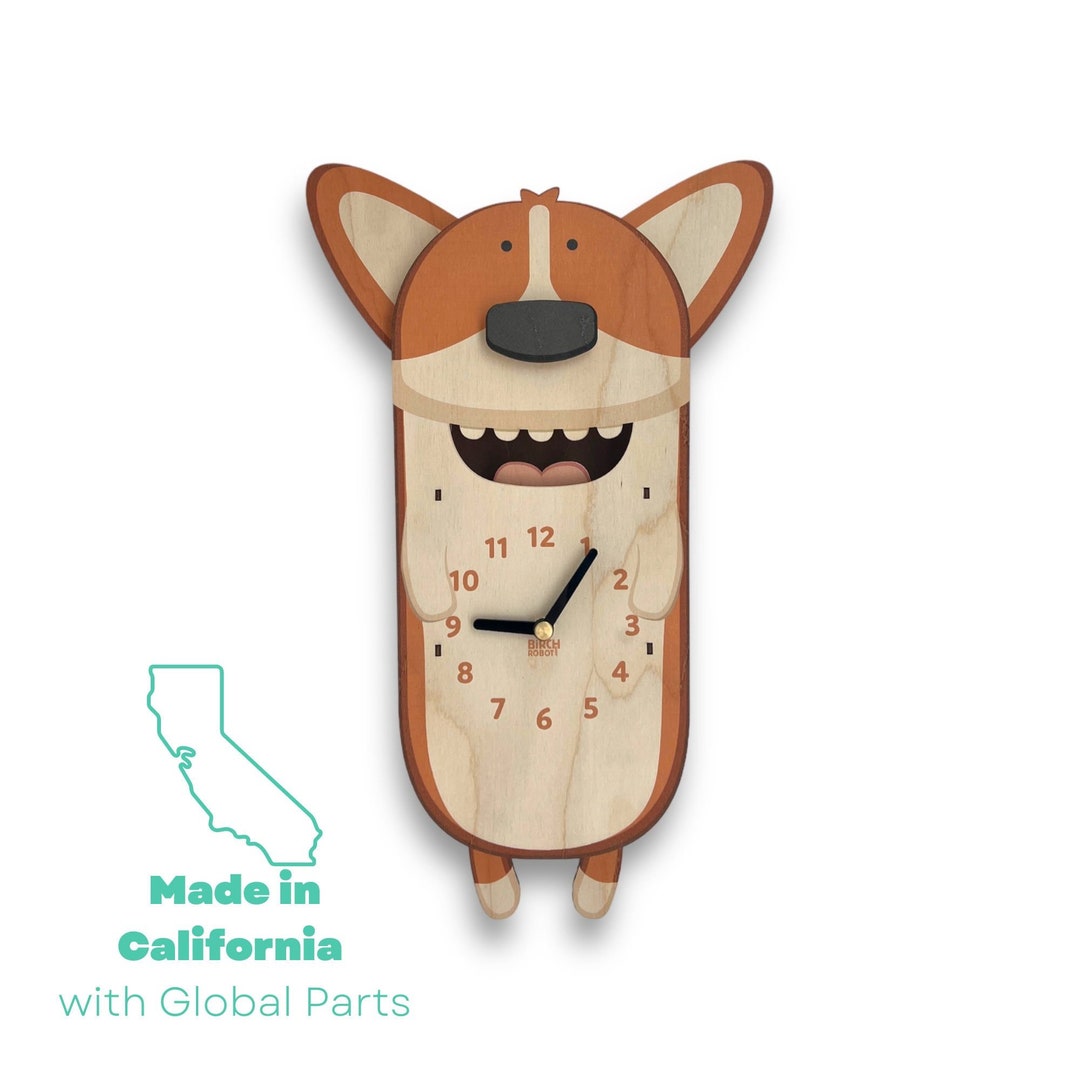 Corgi Pendulum Clock | Corgi Clock | Pembroke Corgi | Gift for Corgi ...