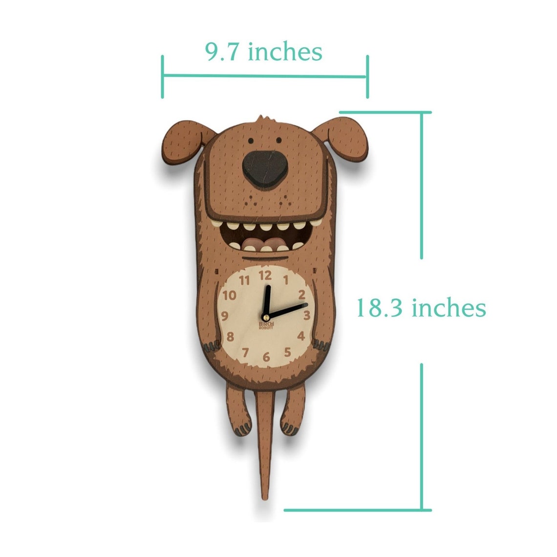 Dog Pendulum Clock Puppy Clock Dog Wagging Tail Clock Gift - Etsy