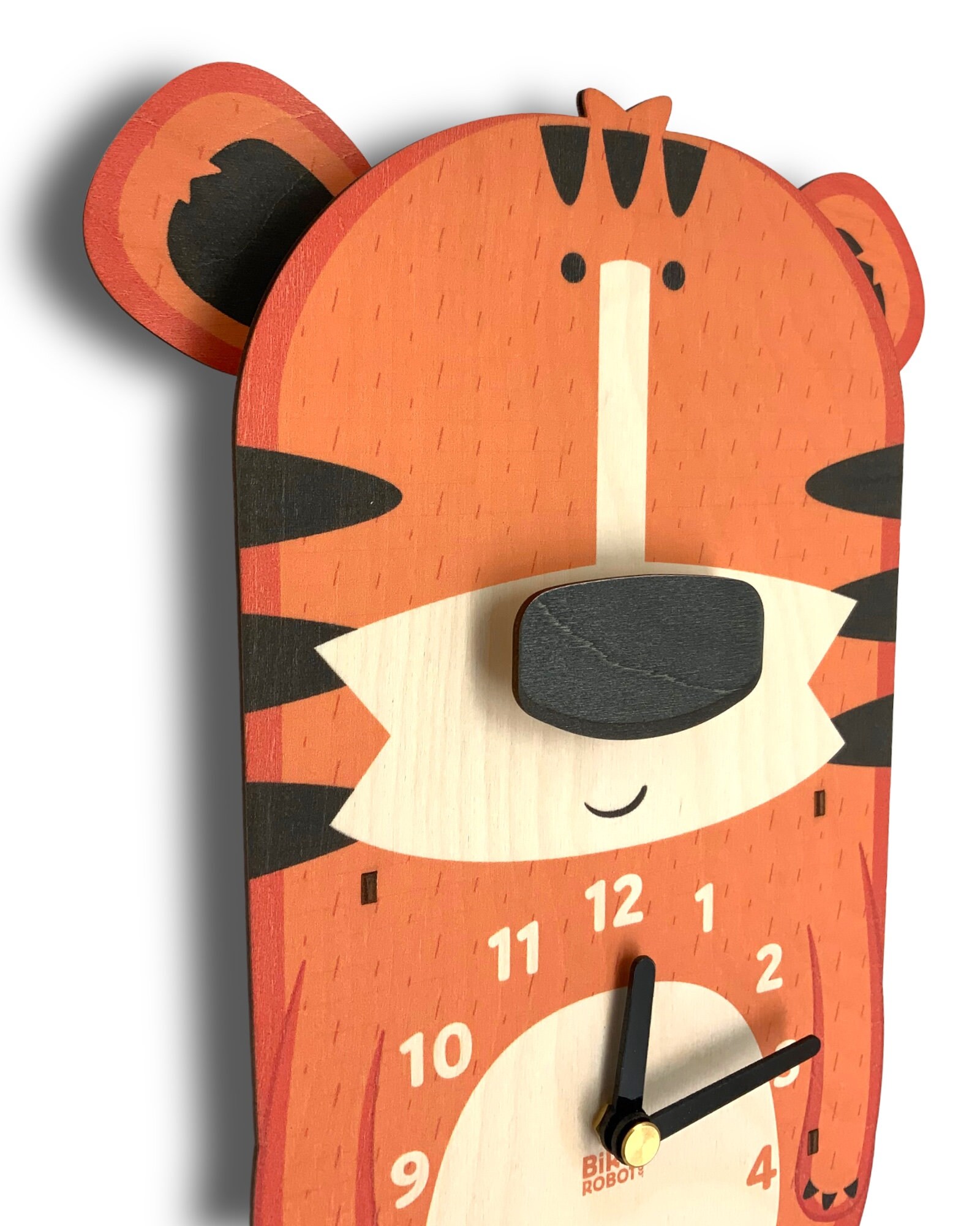Tiger Pendulum Clock | Jungle Safari Nursery Decor | Jungle Animals ...
