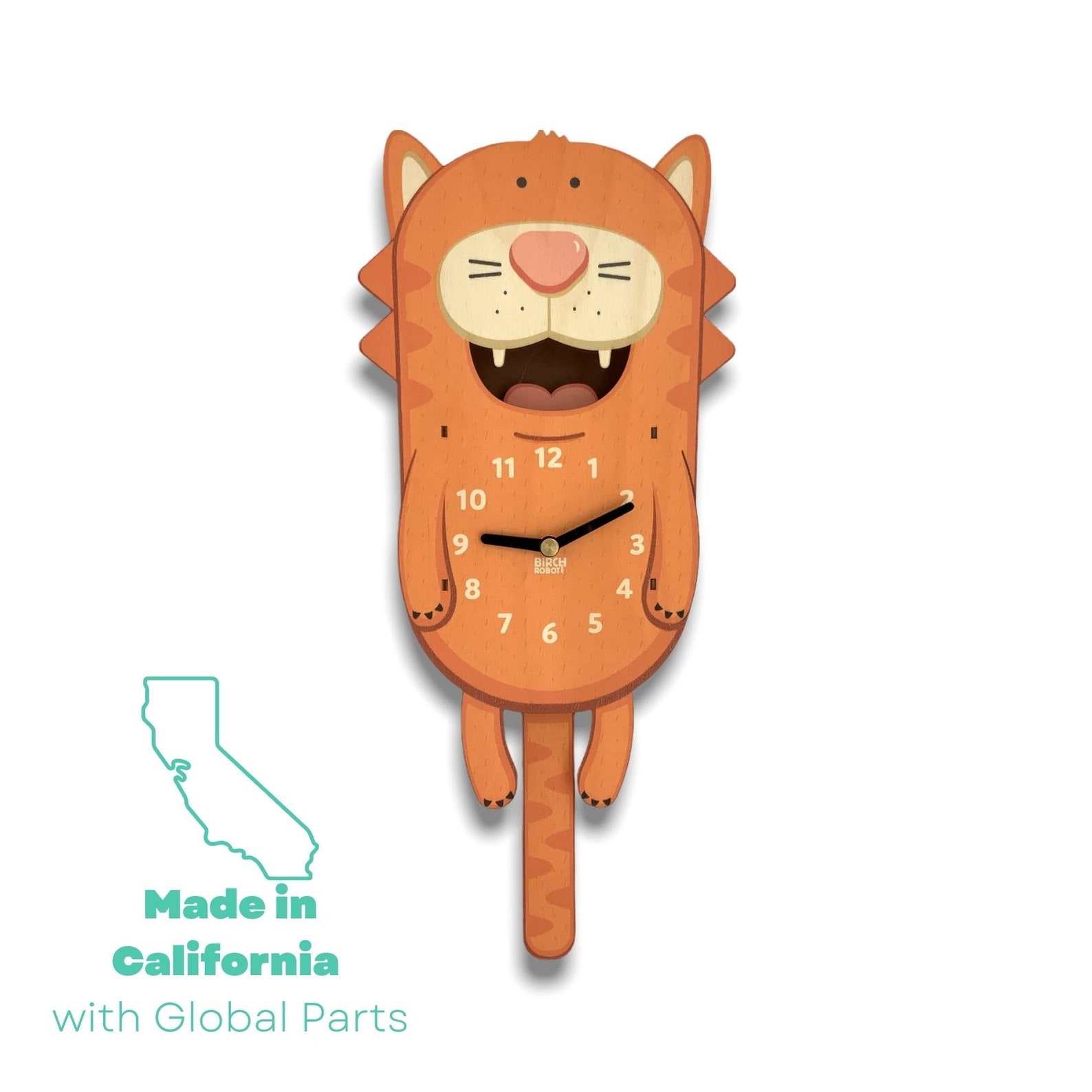 Cat Pendulum Clock Wall Clock Wall Decor for Baby Nursery - Etsy