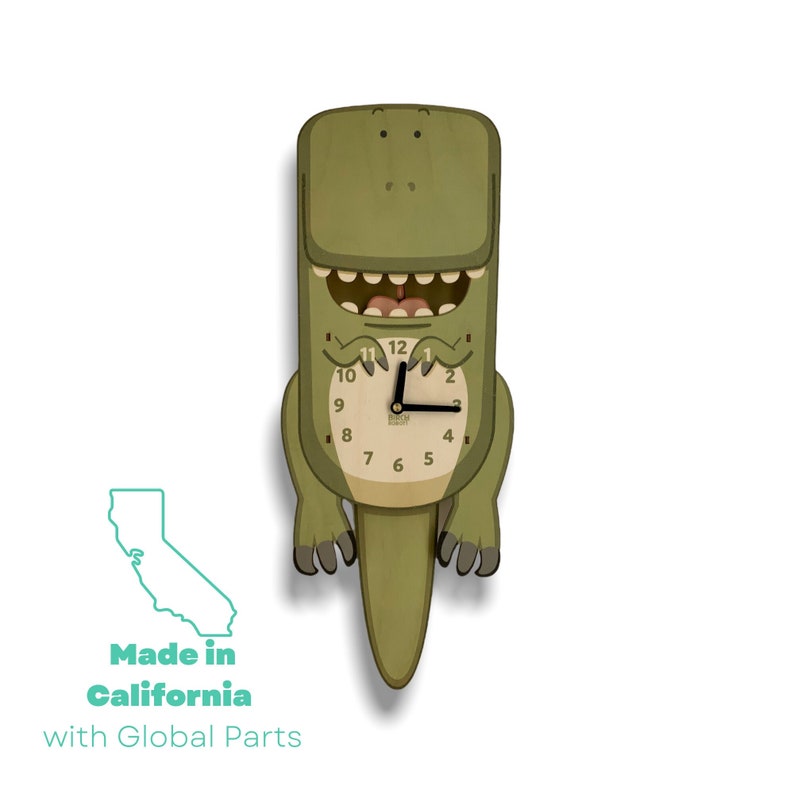 T-rex Pendulum Clock Dinosaur Nursery Decor Kids Clock - Etsy