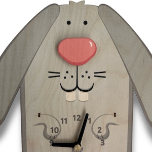 Rabbit Pendulum Clock Bunny Clock Easter Bunny Gift for Bunny Lovers ...