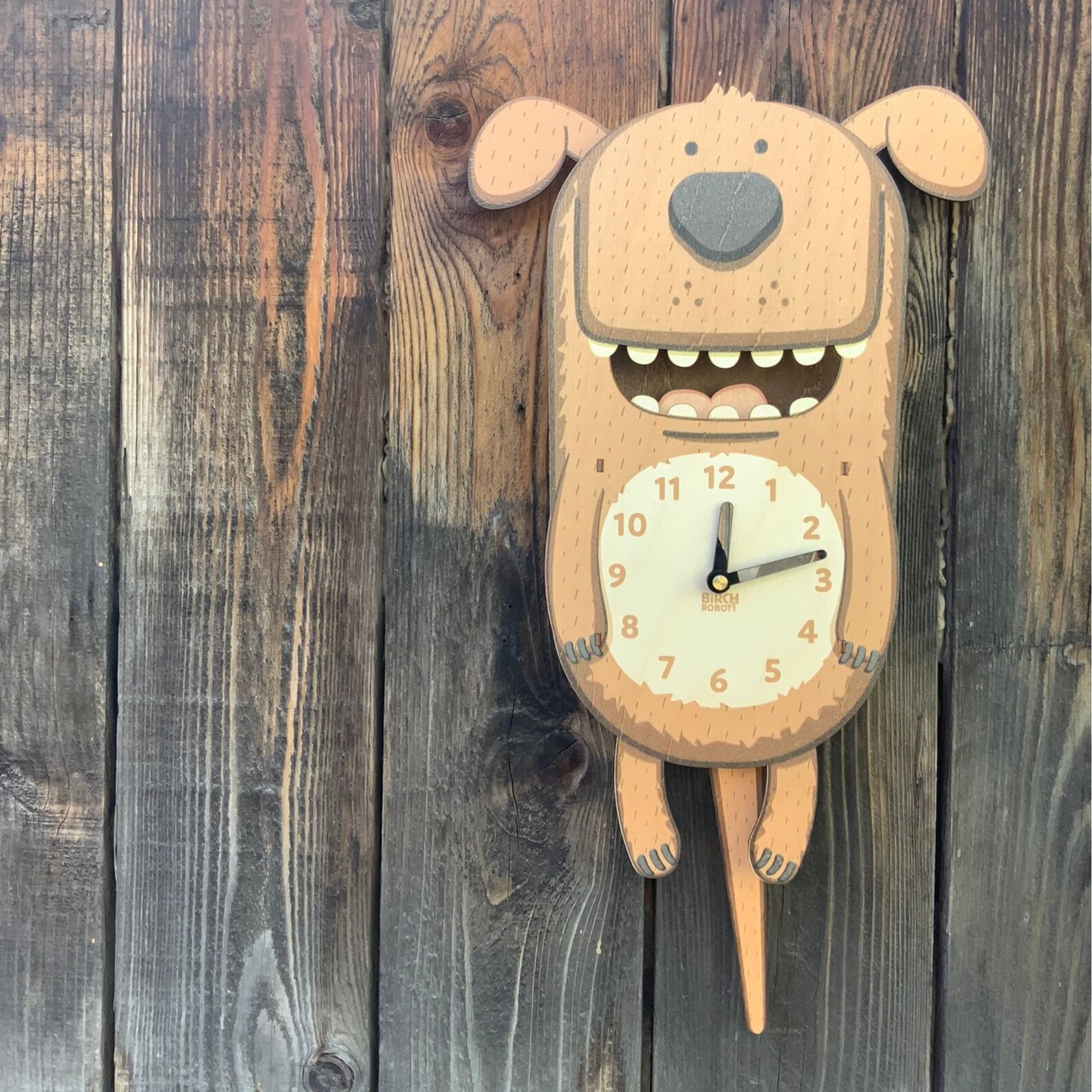 Dog Pendulum Clock Puppy Clock Dog Wagging Tail Clock - Etsy