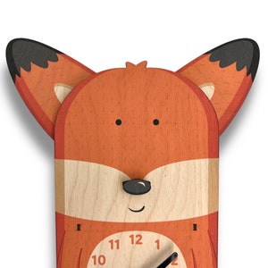 Fox Pendulum Clock | Woodland Nursery Decor | Kids Clock | Woodland ...