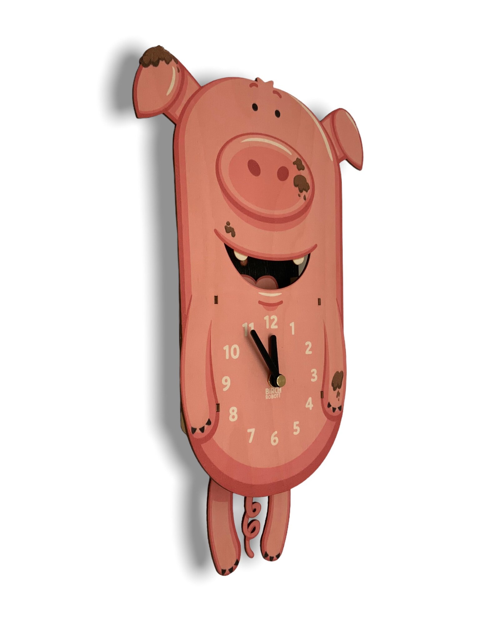 Pig Pendulum Clock Pig Wall Clock Farm Animal Decor Pig - Etsy