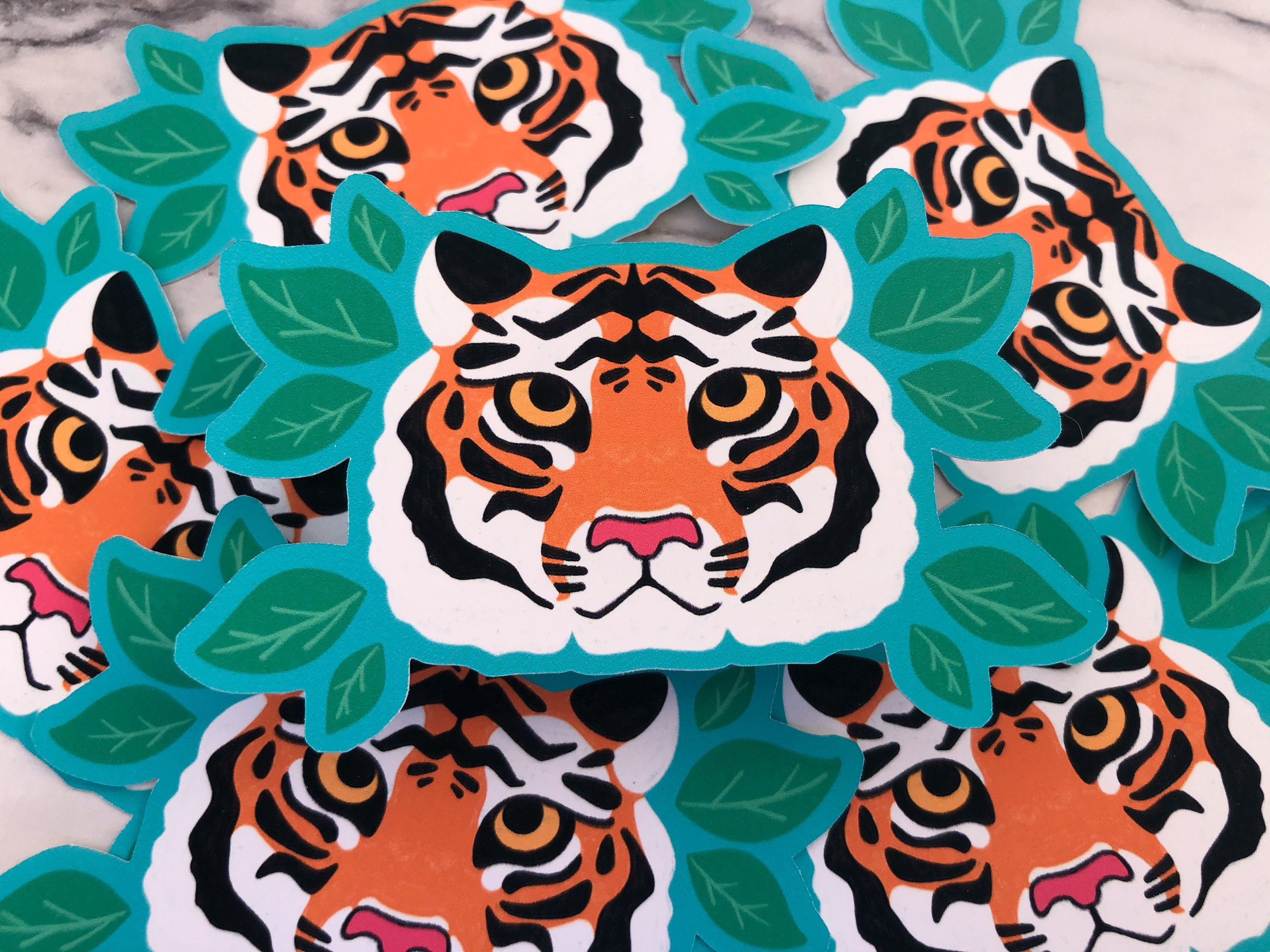 Tiger Sticker Big Cat Sticker Tiger Stationery Cute Tiger | Etsy