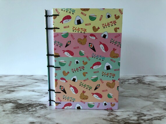 Sushi Notebook Kawaii Sushi Sketchbook Kawaii Journal - Etsy