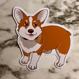 Corgi Sticker Cute Dog Sticker Dog Sticker Cute Corgi - Etsy
