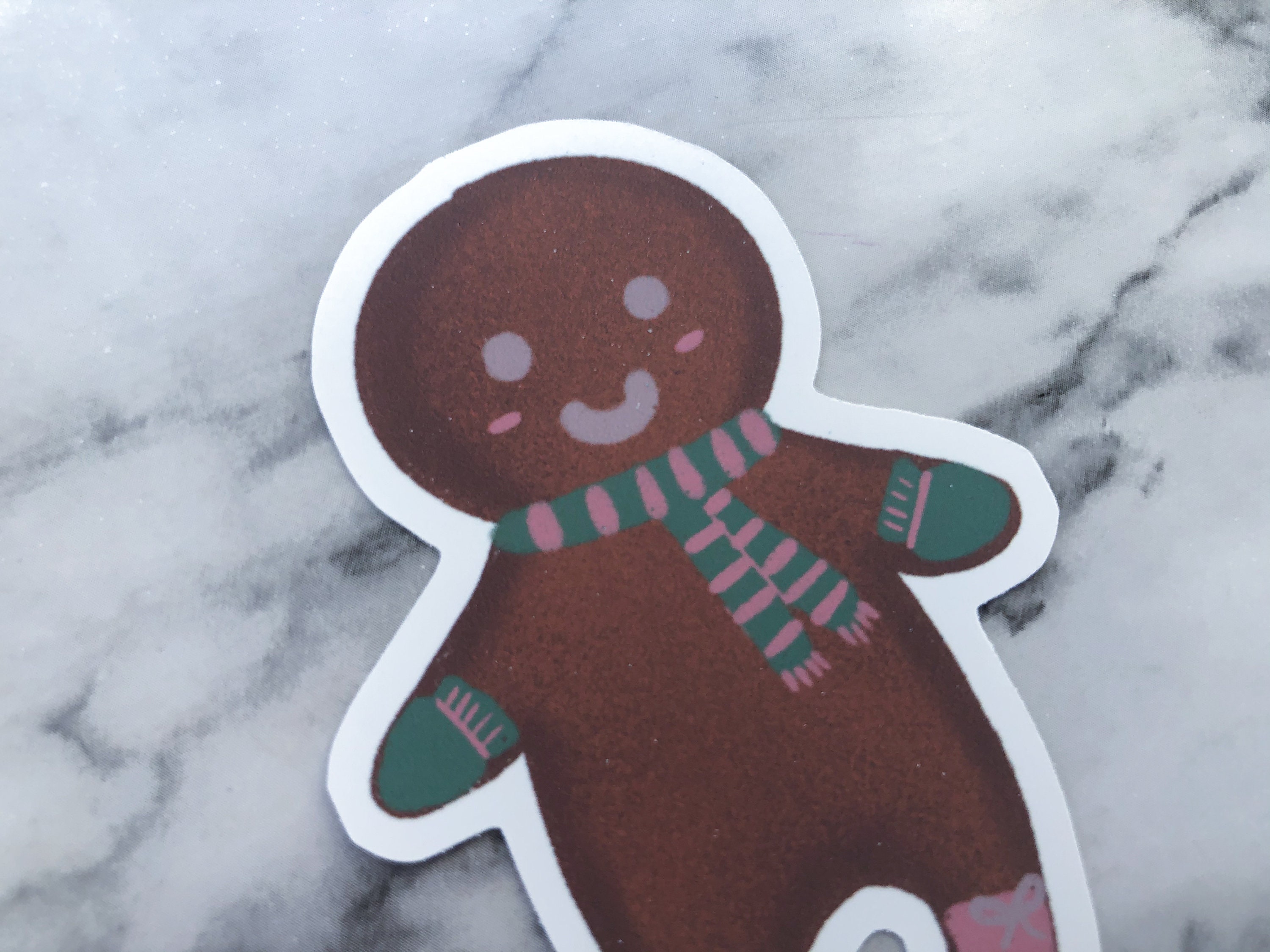 Gingerbread Man Sticker Gingerbread Cookie Sticker Christmas - Etsy