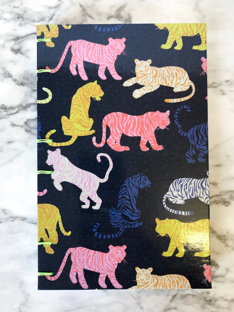 Tiger Journal Colorful Tiger Notebook Lined Tiger Journal - Etsy