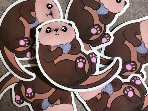 Sea Otter Sticker Vinyl Sticker Glossy Sticker Planner | Etsy