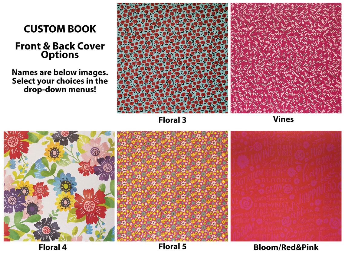 Custom Notebook Floral Notebook Cute Notebook Bullet - Etsy