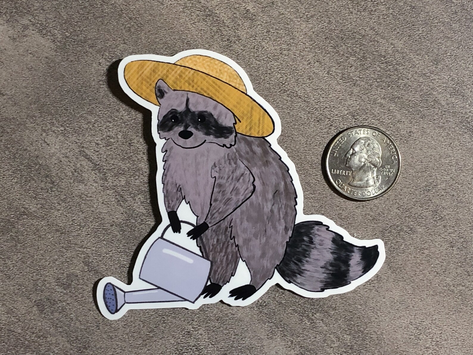 Raccoon Sticker Cute Raccoon Sticker Gardening Raccoon | Etsy