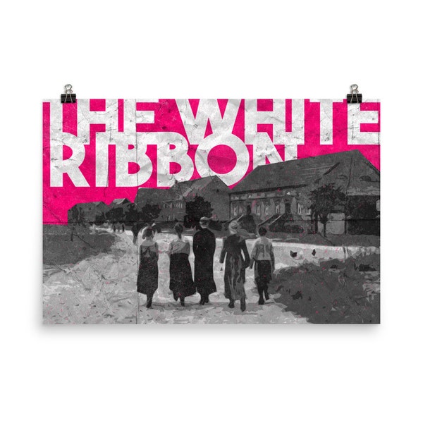 White Ribbon Poster - Etsy
