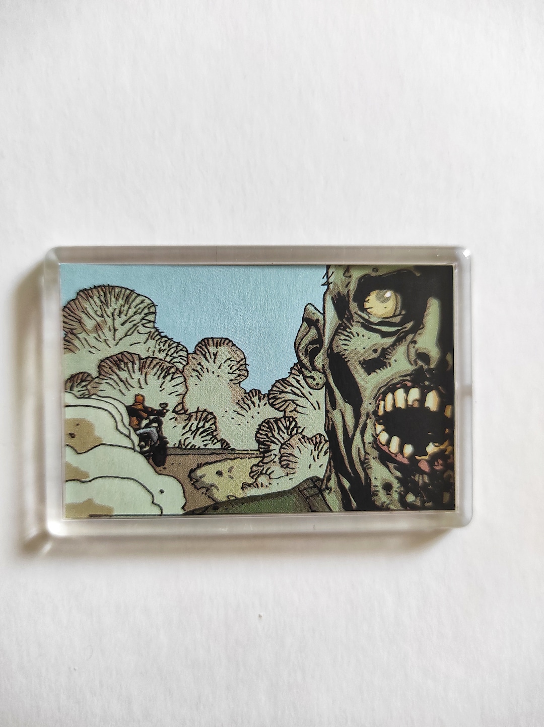 The Walking Dead Zombie Fridge Magnet Mini Frame , Unique Recycled ...