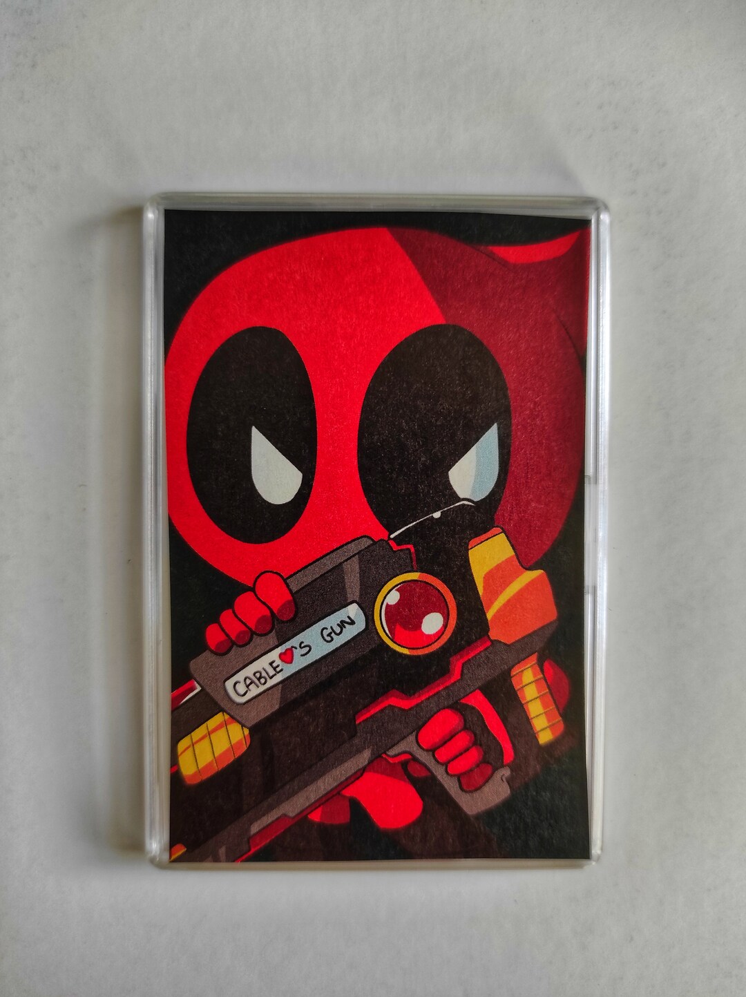 Deadpool Cartoon Original Large Comic Book Fridge Magnet/mini Frame ...