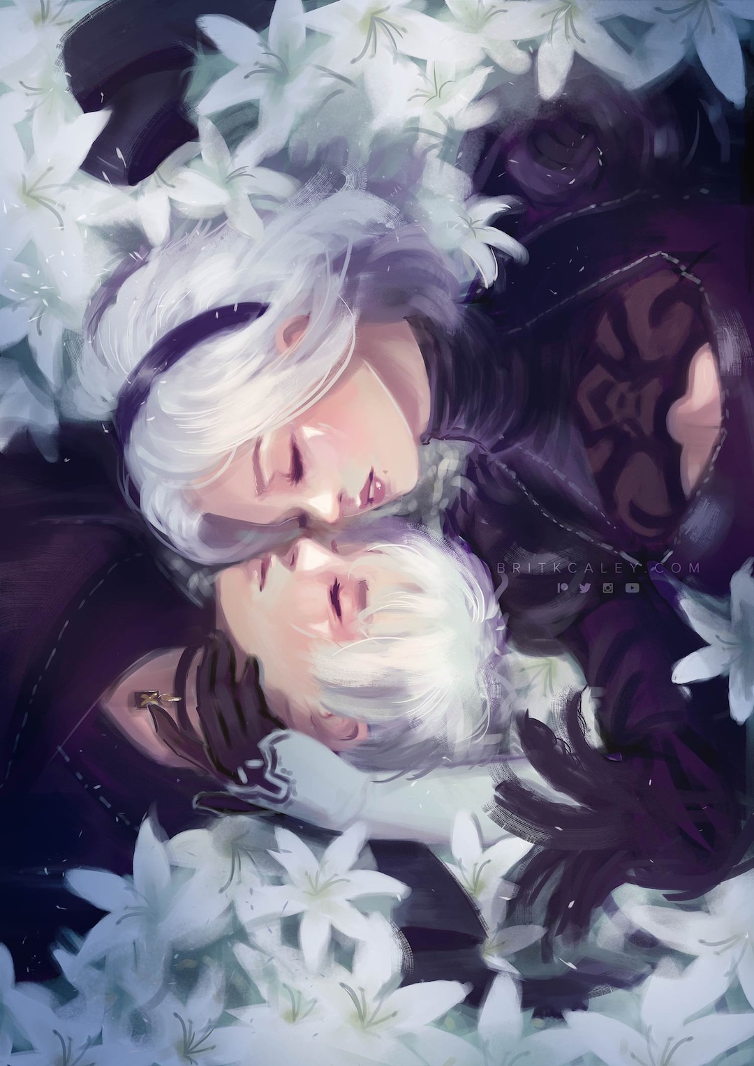 Nier Automata 2b 9s Lunar Tear Póster Impresión - Etsy España