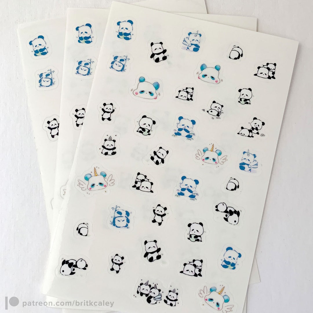 Cute Panda Planner Stickers - Transparent - Kawaii Stationary - Etsy