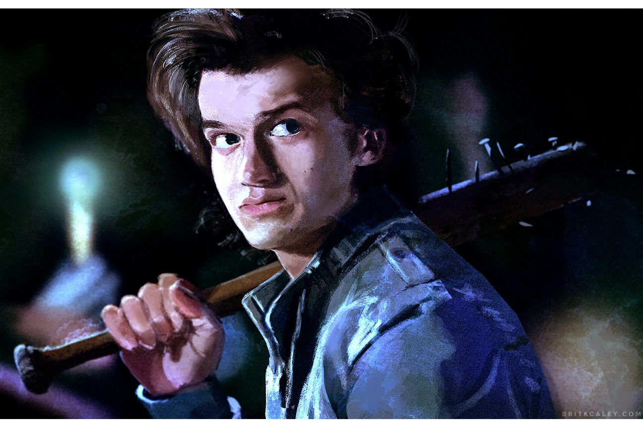 Stranger Things Steve Harrington Fanart Painting - Etsy