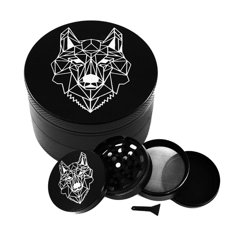 Black Wolf Grinder by Conspire Co. Metal 4-layer Grinder With Keef ...