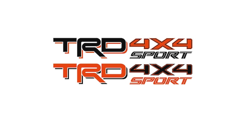 TRD 4x4 Sport Bed Side Dual Color Decals (pair) - Etsy