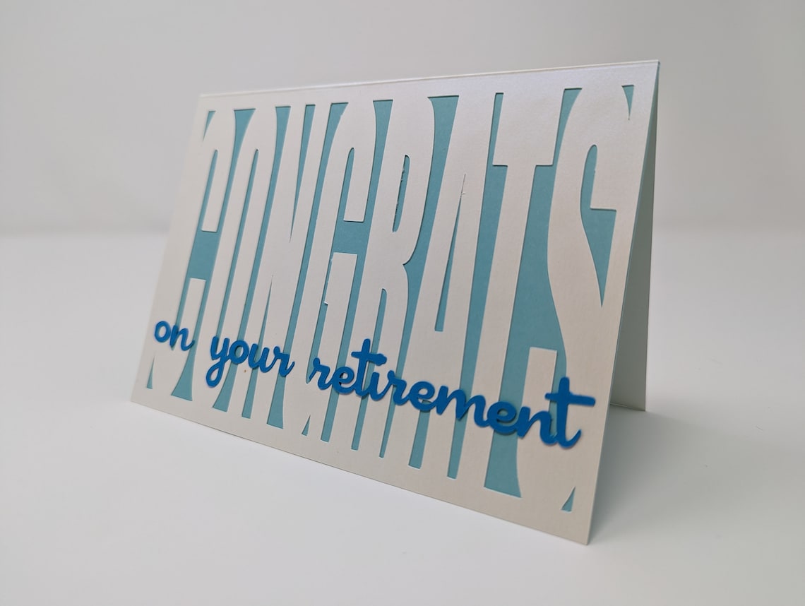 Retirement Card SVG - Etsy