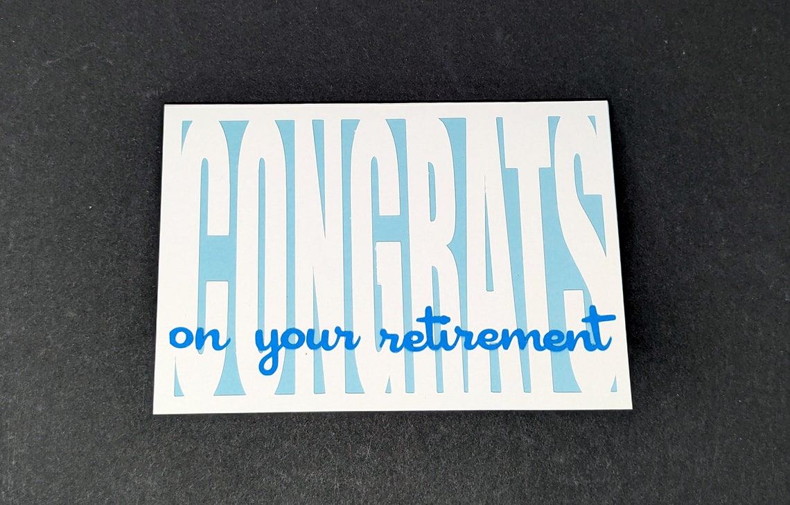 Retirement Card SVG - Etsy