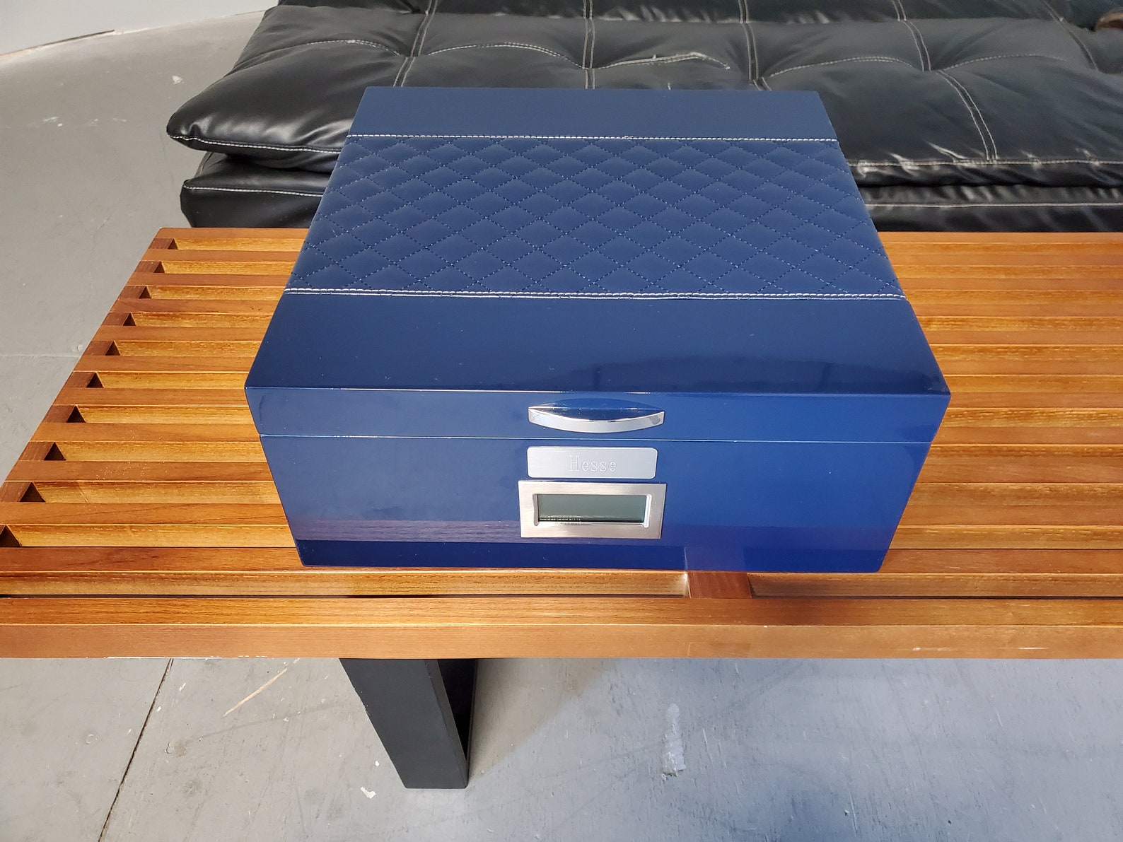 High End Black or Blue Humidor Cigar Box Holds 300 Cigars | Etsy