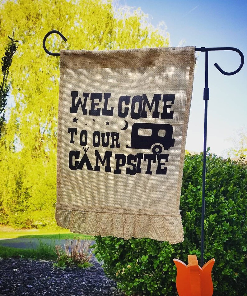 Welcome to Our Campsite Garden Flag Camping Camper Site - Etsy