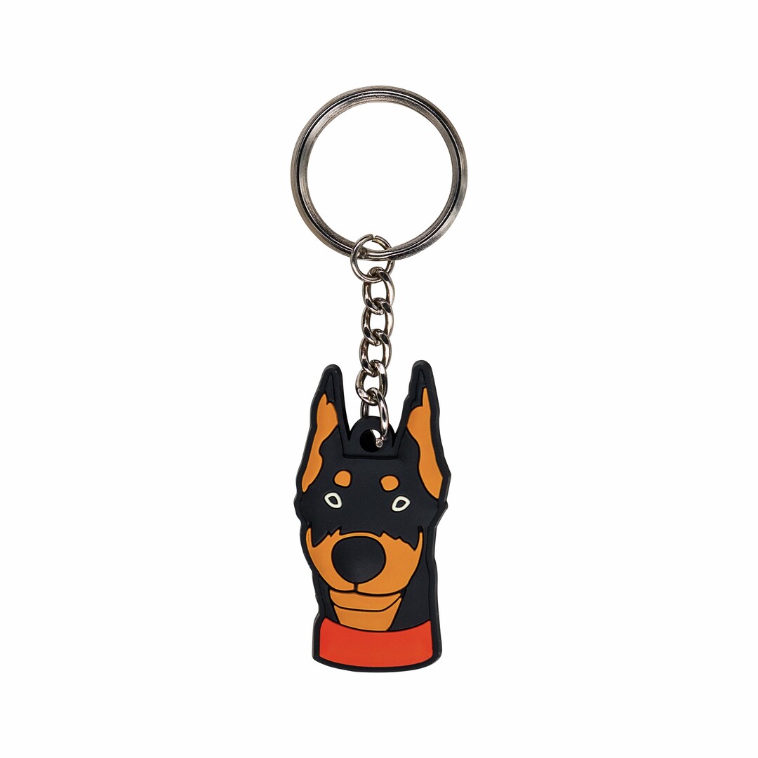 Doberman Pinscher Keychain Black Doberman Keychain Dobie - Etsy